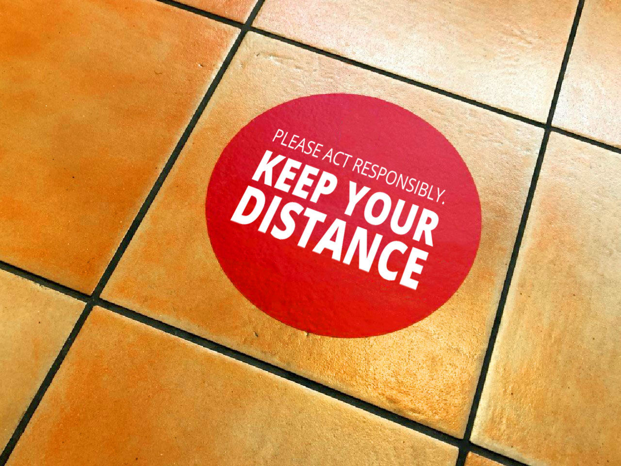 Social Distance Floor Stickers